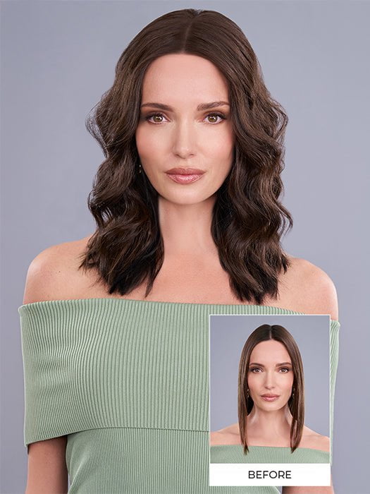 Top Trend Lace Wavy 14” | Synthetic Lace Front Hair Topper (Mono Top ...