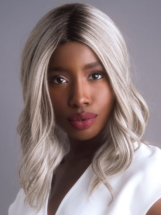 High Heat Mid Wavy Topper | Synthetic Hair Topper (Lace Part) – Wigs.com