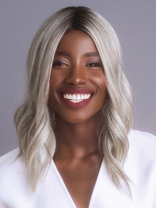 High Heat Mid Wavy Topper | Synthetic Hair Topper (Lace Part) – Wigs.com